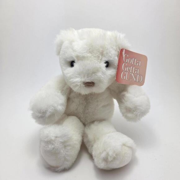 Toys | Gund Bunky The White Teddy Bear Vintage Collectible Bear Smaller ...
